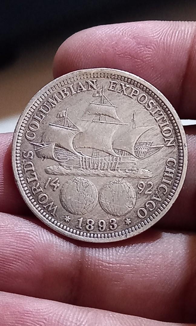 1893 Christopher columbus silver coin, Hobbies & Toys, Memorabilia ...