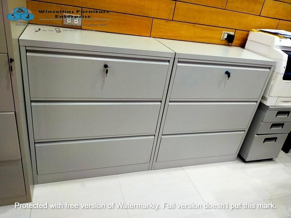3 layers lateral steel filing cabinet - storage cabinet, Furniture ...