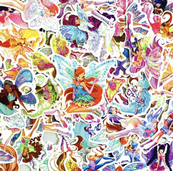 70pcs/Set Winx Club Pixie Floral Fairy Stickers, Hobbies & Toys ...