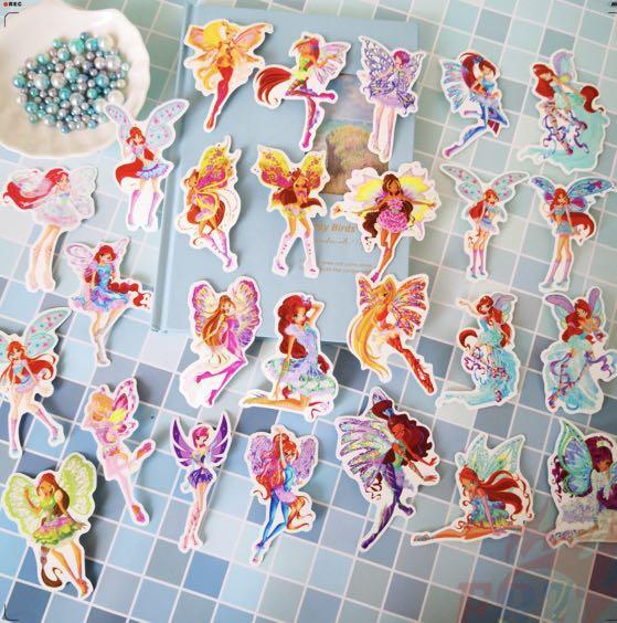 70pcs/Set Winx Club Pixie Floral Fairy Stickers, Hobbies & Toys ...