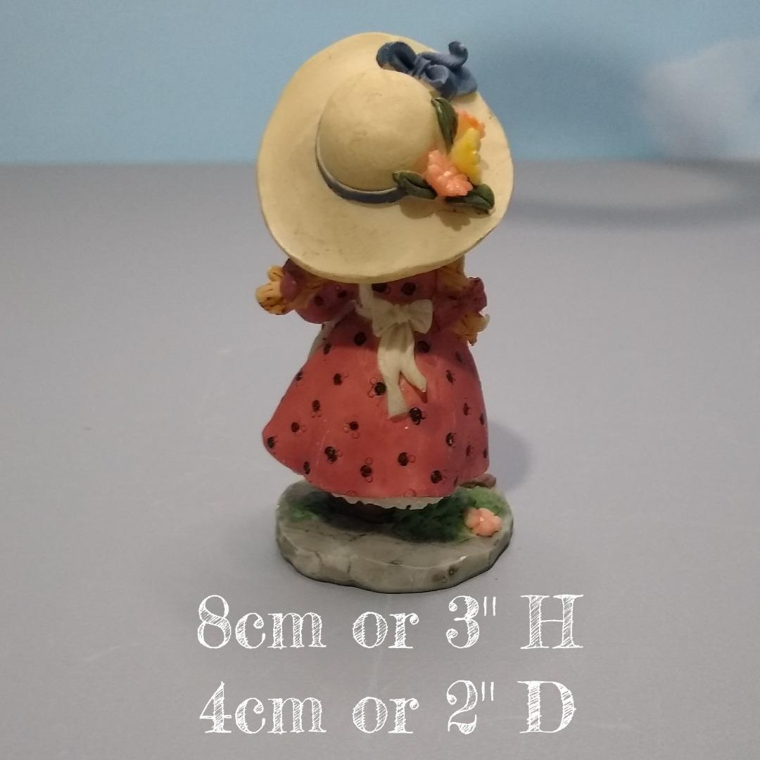 8cm or 3" small cute little girl ceramic figurine display japan surplus ...
