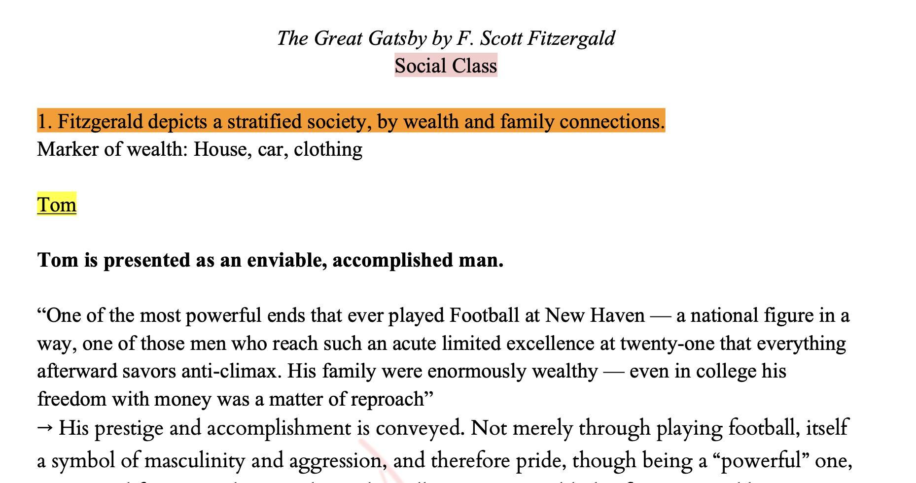 A Levels Lit | P1: The Great Gatsby by F. Scott Fitzgerald, Everything ...