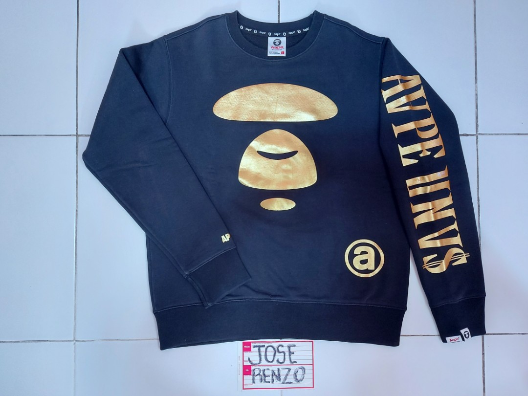 AAPE UNVS Crewneck Gold Design, Men's Fashion, Coats, Jackets and ...