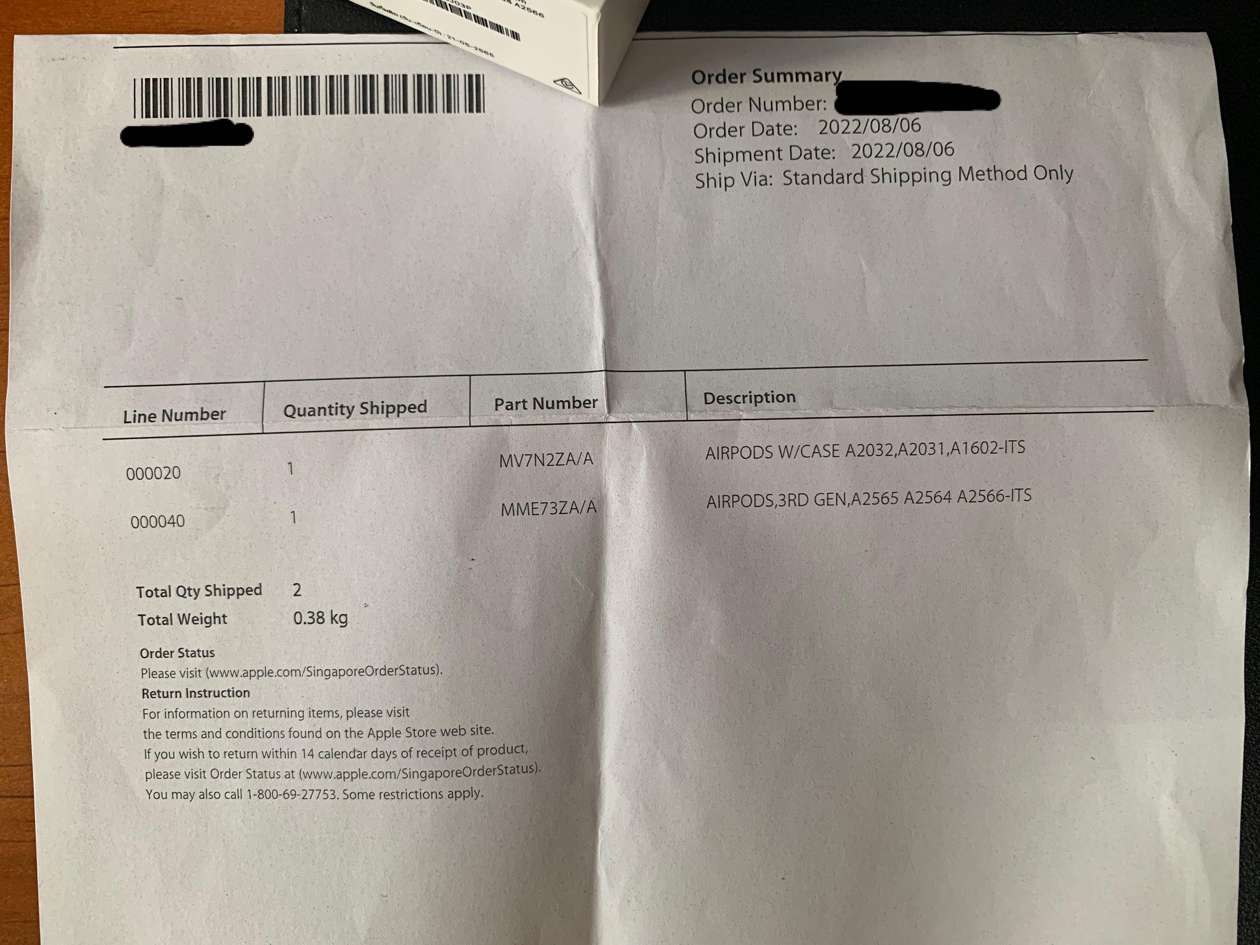 Apple AirPod Gen 3 (BNIB + Receipt), Mobile Phones & Gadgets, Mobile ...