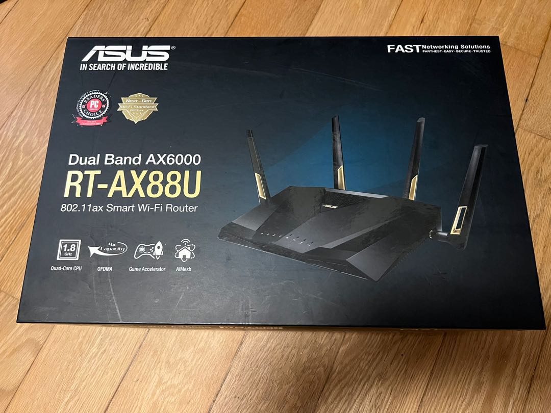 ASUS RT-AX88U dual band Wi-Fi router, Computers & Tech, Parts ...