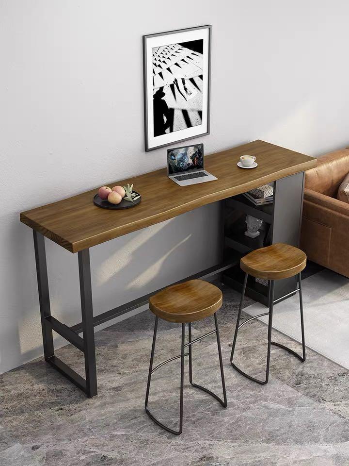 Customise High Bar Breakfast Dining Table Kitchen Island Bar Counter Bar Stool Balcony Cafe ...