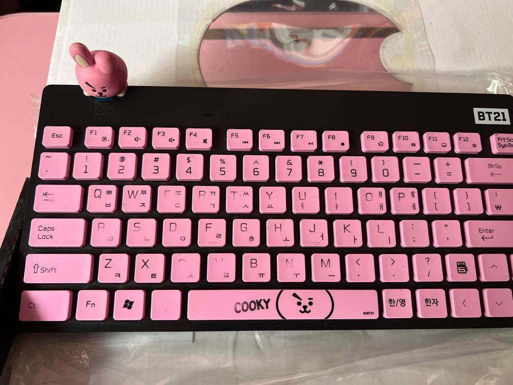 BT21 wireless keyboard cooky, Computers & Tech, Parts & Accessories ...