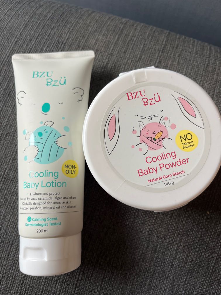 Bzu Bzu cooling baby lotion and baby powder, Babies & Kids, Bathing ...