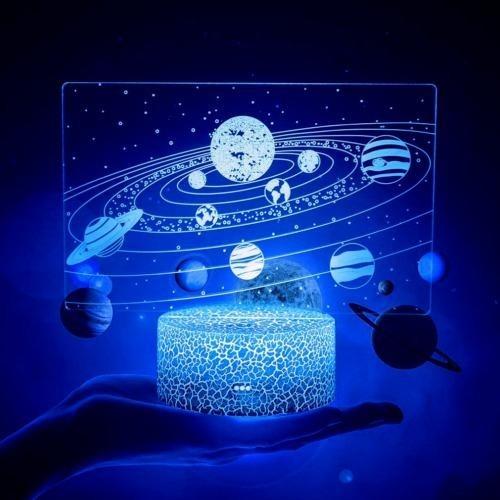[C2565] Solar System 3D Night Light,Universe Space Illusion Lamp,16 ...