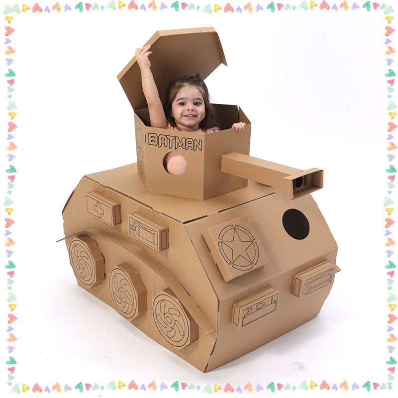Cardboard tank toy, Hobbies & Toys, Toys & Games on Carousell