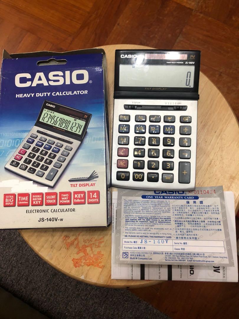 Casio 計數機 JS-140V, 電腦＆科技, 商務用科技產品 - Carousell