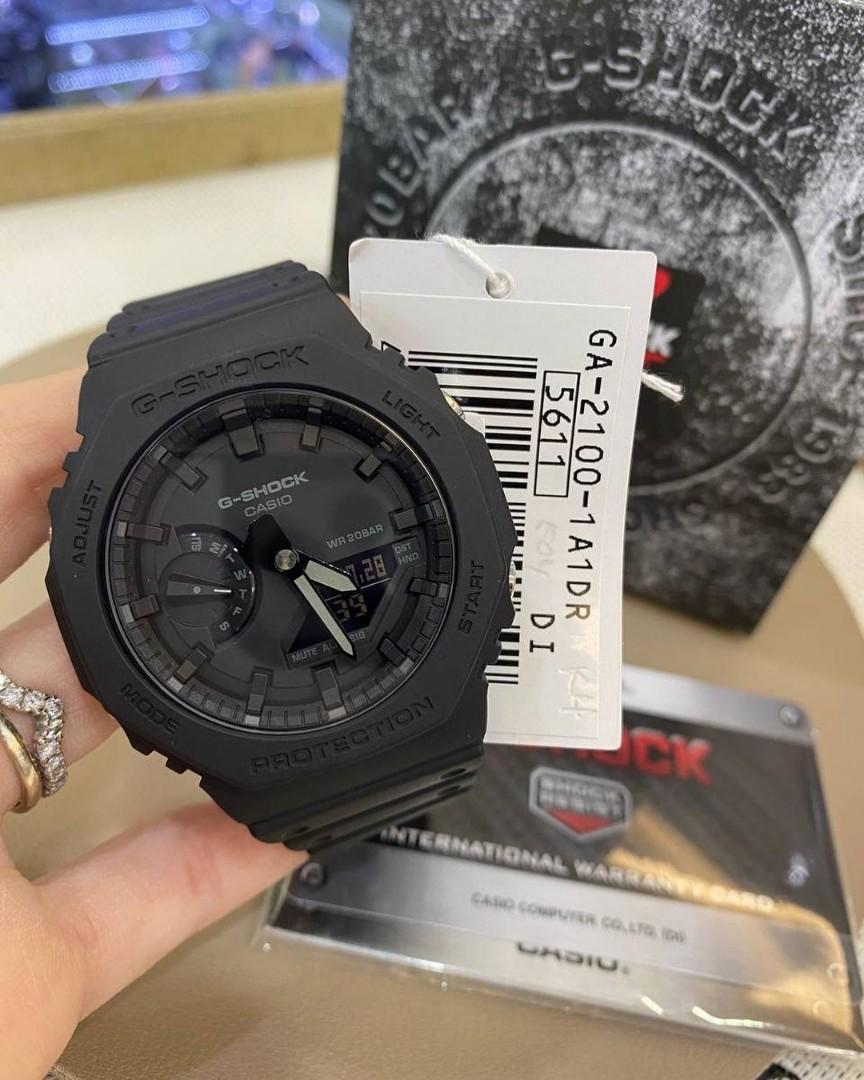 Casio G-shock Gshock Ga2100 Full Black Original, Fesyen Pria, Jam ...