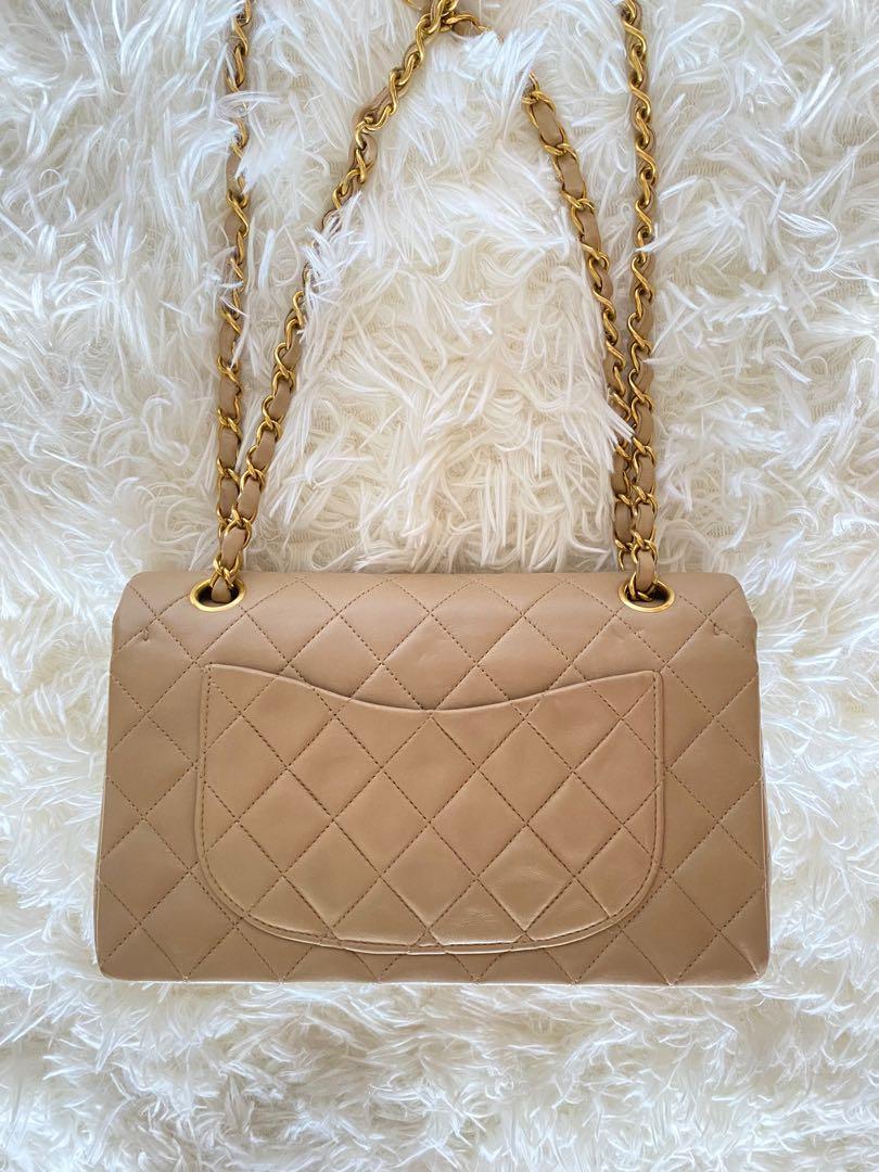 Chanel Vintage Small Classic Flap in Taupe Beige / Greige in 24k GHW ...