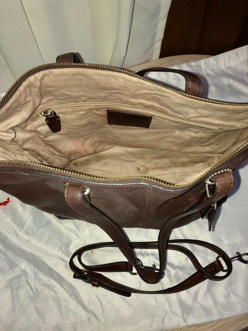 Coach leather two way bag, Luxury, Bags & Wallets on Carousell