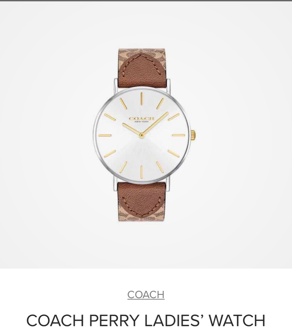 Coach Perry Ladies’ Watch, Women's Fashion, Watches & Accessories ...