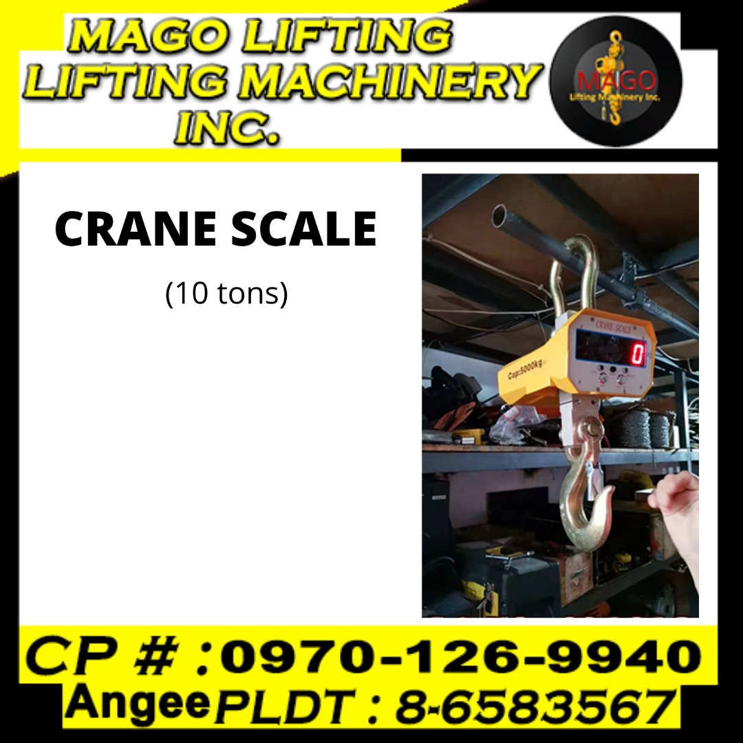 Crane Scale (10 tons), Commercial & Industrial, Construction Tools ...