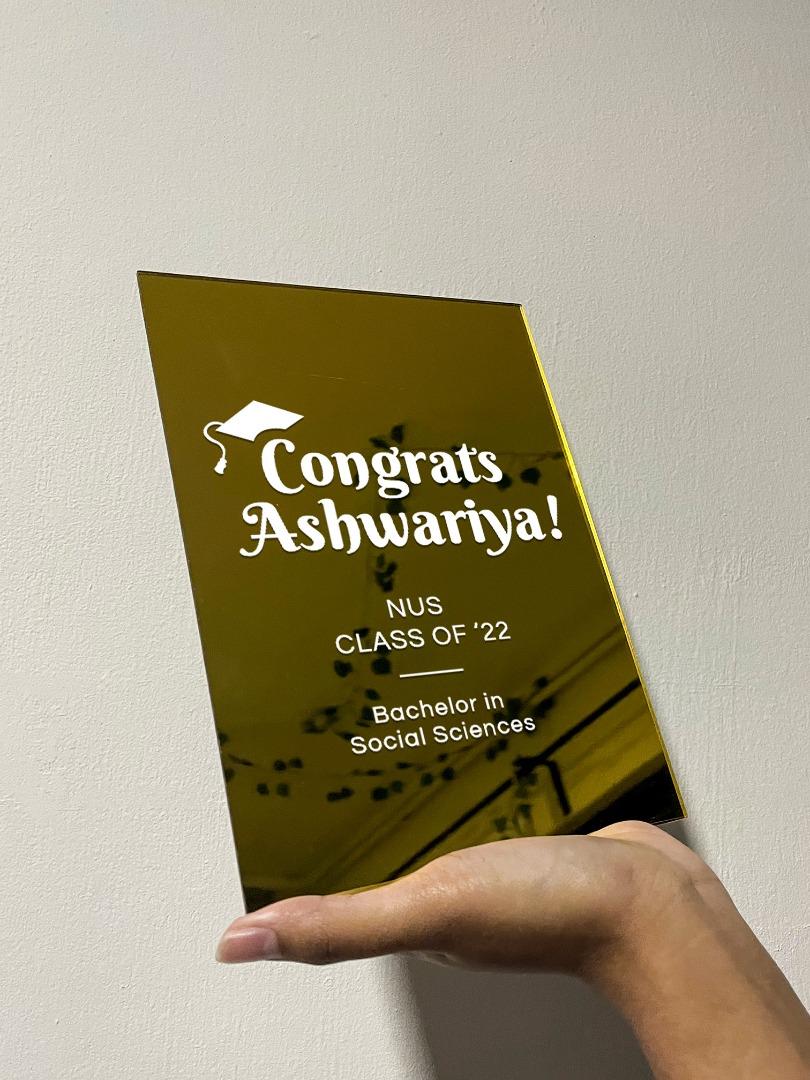Custom Acrylic Sign Graduation Gift, Hobbies & Toys, Stationery & Craft ...