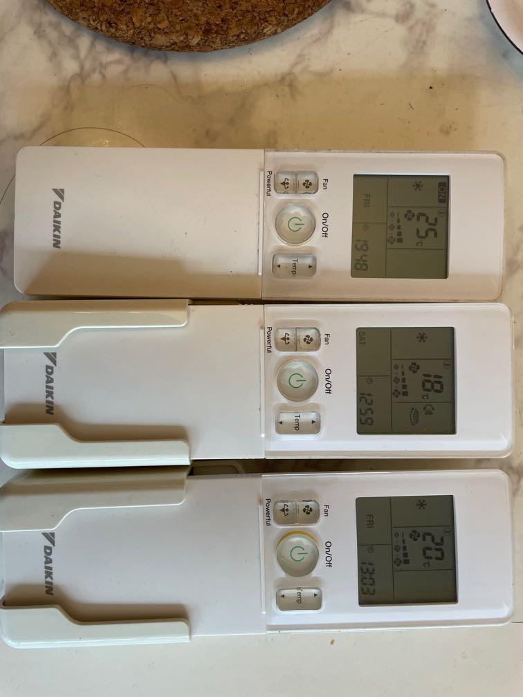 Daikin Aircon Remote Control x3, TV & Home Appliances, Air Conditioners ...