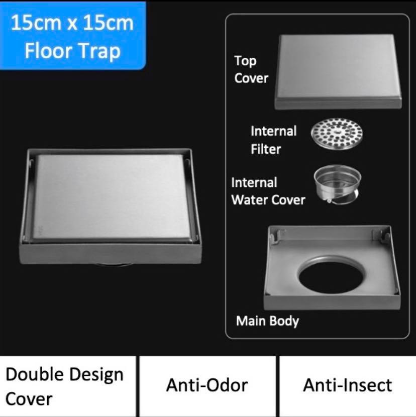 Designer Floor Trap, Furniture & Home Living, Bathroom & Kitchen ...