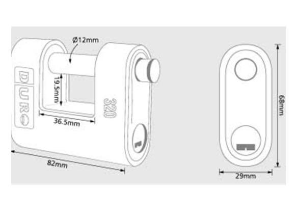 Duro Armoured Pad Lock , Furniture & Home Living, Security & Locks ...