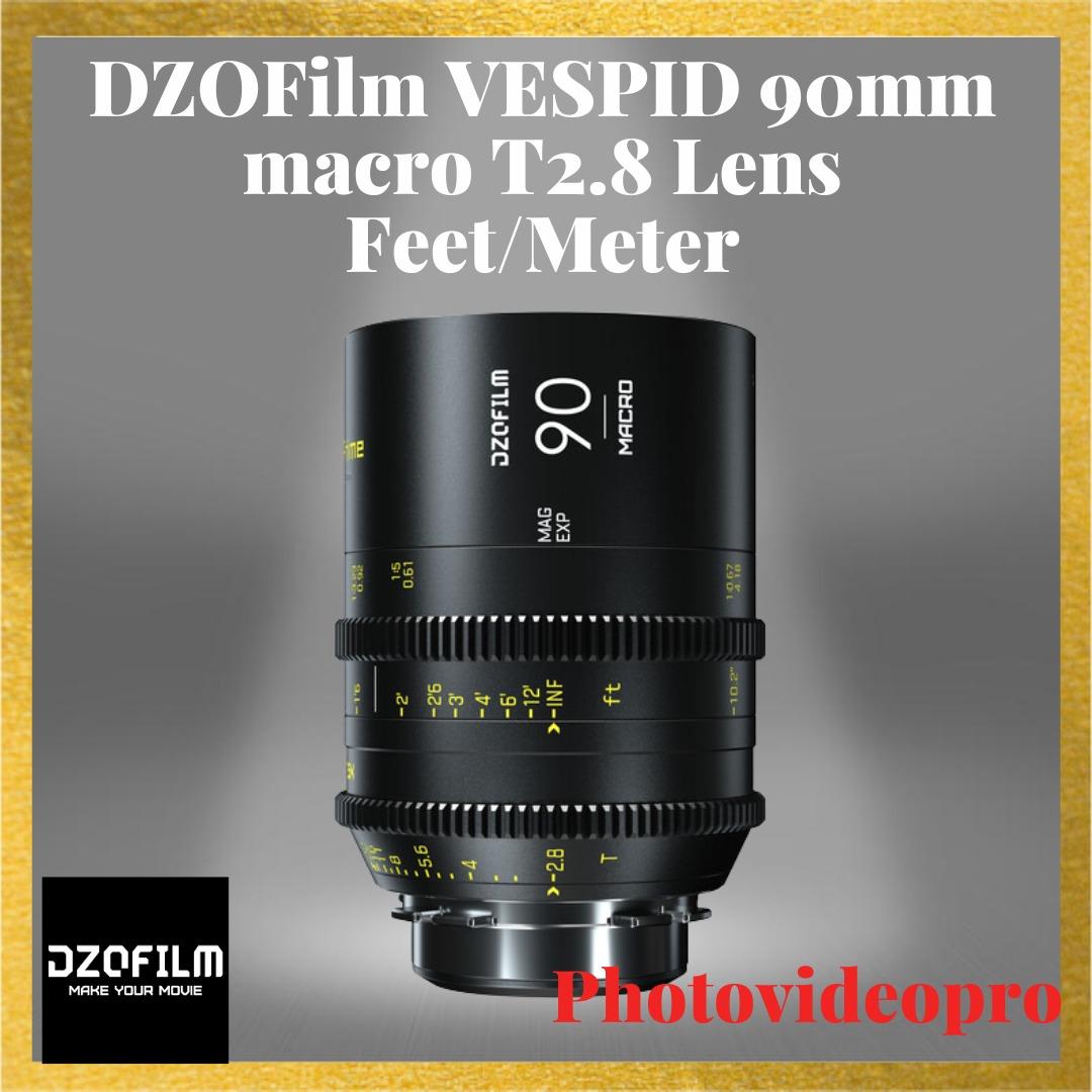 DZOFilm VESPID 90mm macro T2.8 Lens PL / EF Mount Feet/Meter, Photography, Lens & Kits on Carousell