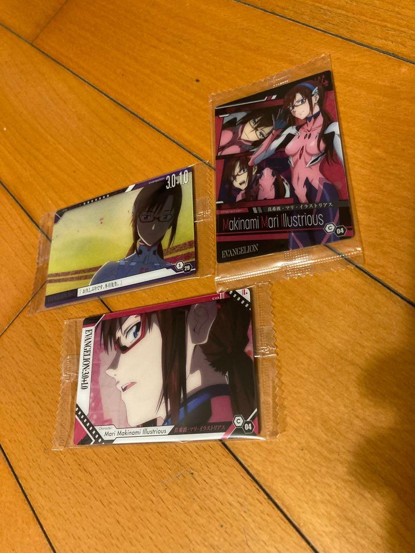 Eva evangelion 新世紀福音戰士 餅咭 真希波 card set 共3張, 興趣及遊戲, 玩具 & 遊戲類 - Carousell
