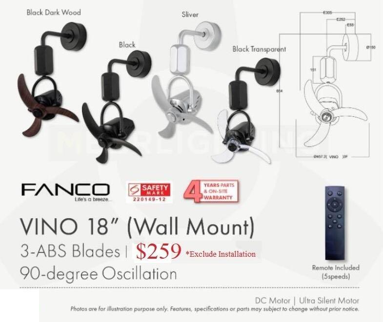FANCO Corner Fans/DONO 16inch/Vino 18inch/Nano 16inch/Corner Fan/Acorn ...
