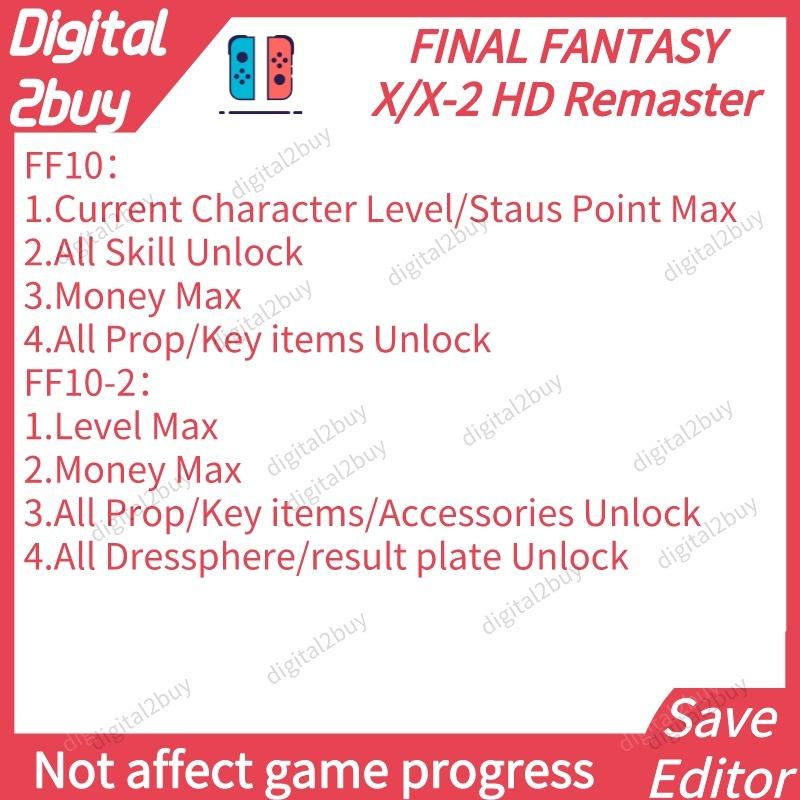 FINAL FANTASY X/X-2 HD Remaster Save Editor FF10 Save Modding, 電子遊戲, 電子遊戲, 其他 - Carousell