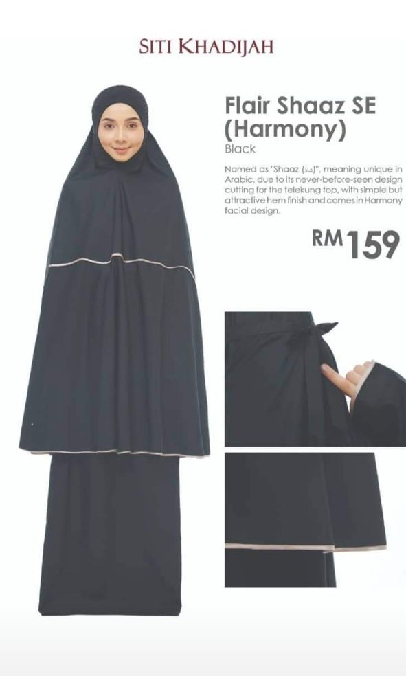 Flair Shaaz by Telekung Siti Khadijah Original, Women's Fashion, Muslimah Fashion, Prayer Sets ...