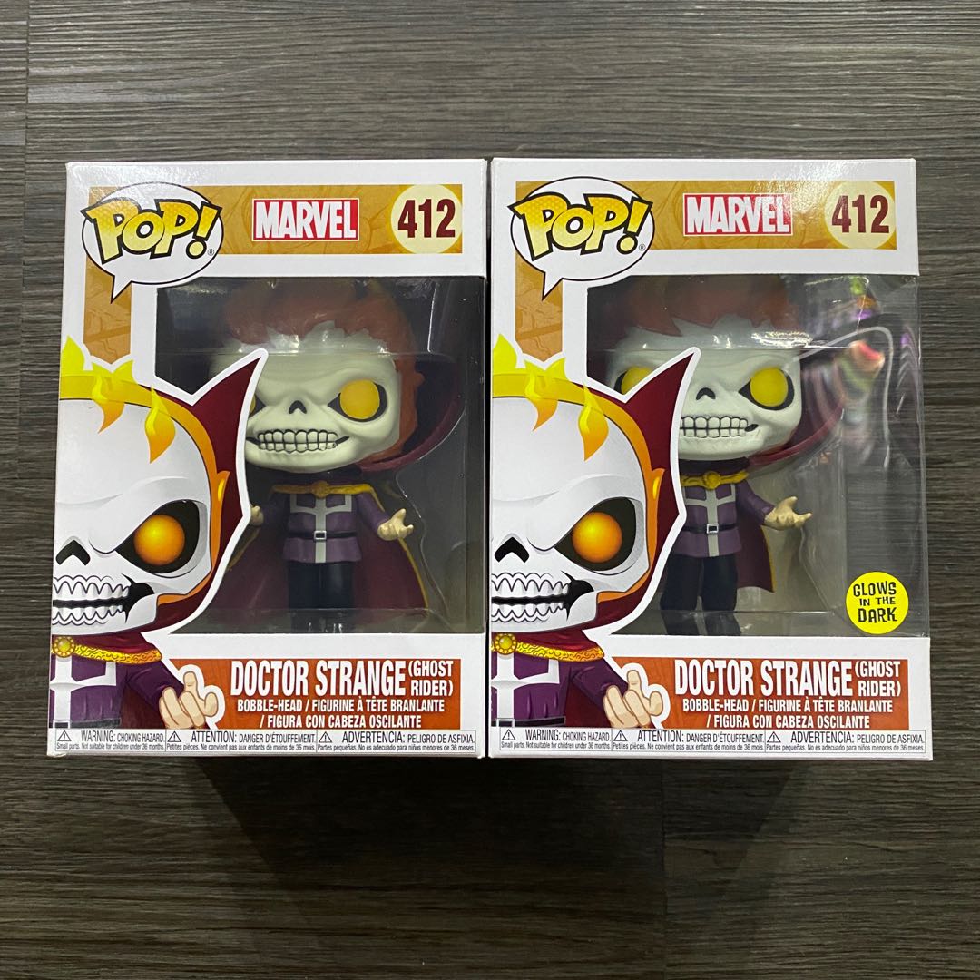 Funko Pop #412: Marvel - Doctor Strange (Ghost Rider) (Normal & GITD ...