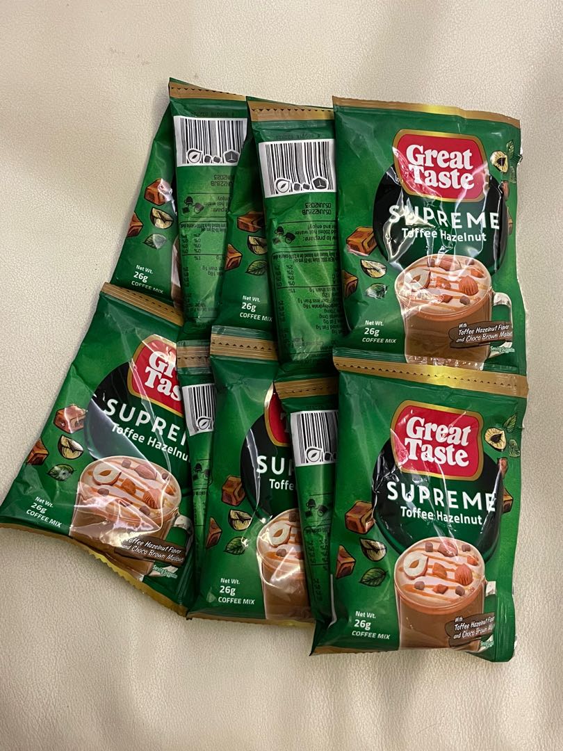 Great Taste Supreme Toffee Hazelnut (26g x 10), Food & Drinks ...
