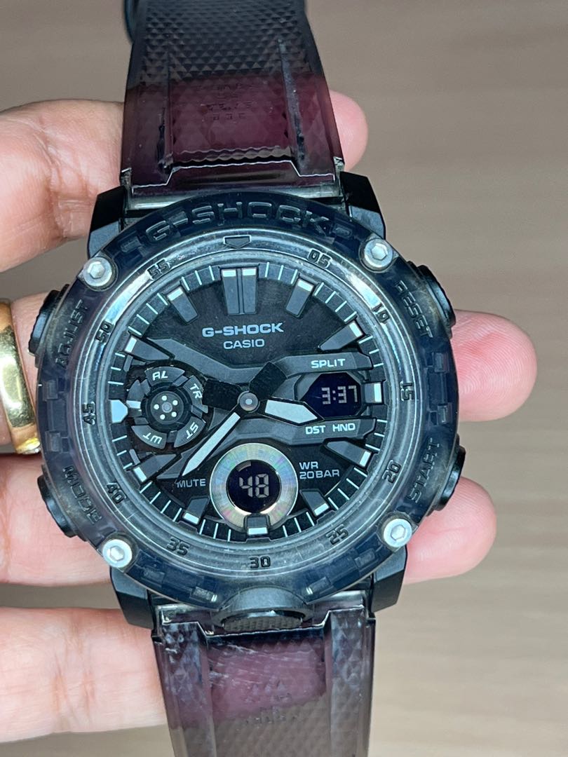 G-Shock GA-2000 Carbon Core Guard Transparent Skeleton Edition 2020 ...