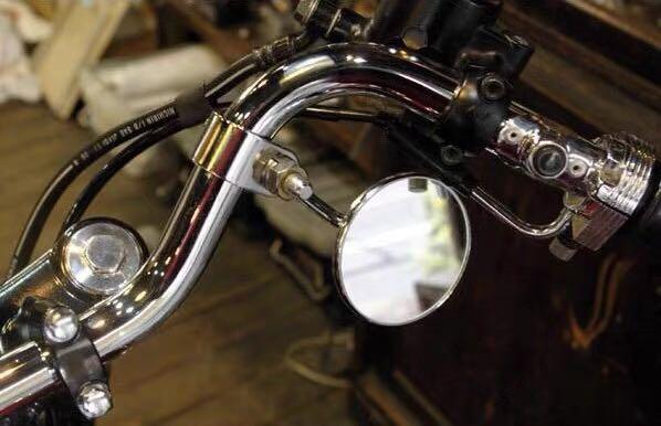 Handlebar Underbar clamp style mirrors for chopper bobber tracker cafe ...