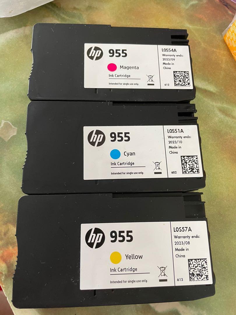 HP 955 Cyan, Magenta & Yellow Cartridges, Computers & Tech, Printers, Scanners & Copiers on ...