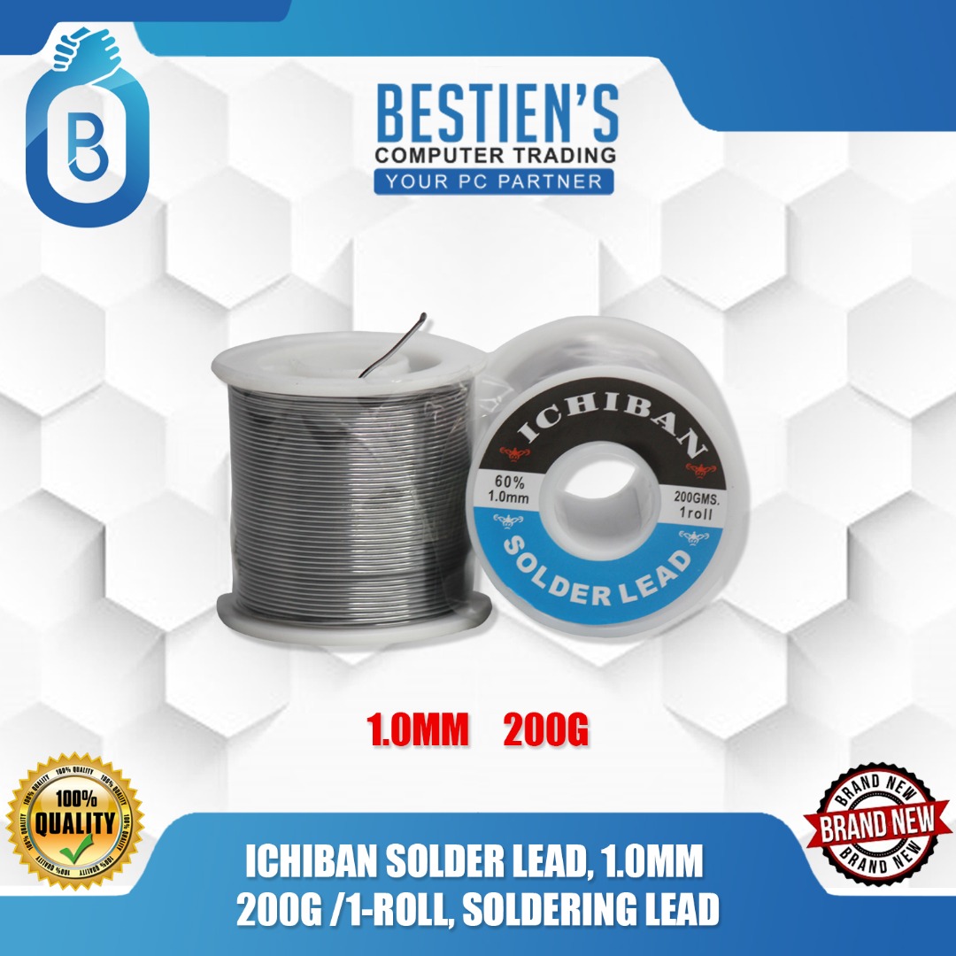 ICHIBAN SOLDER LEAD, 1.0MM 200G /1-ROLL, SOLDERING LEAD, Everything ...