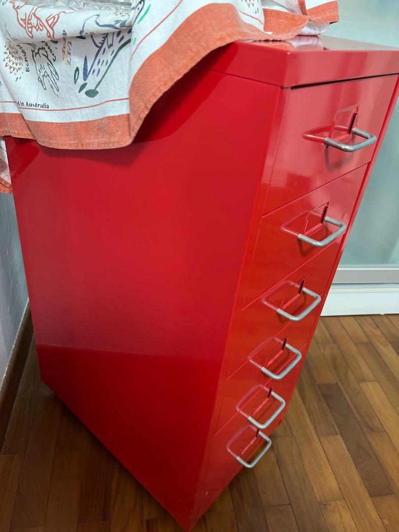 IKEA Helmer drawer in red, Furniture & Home Living, Furniture, Shelves ...
