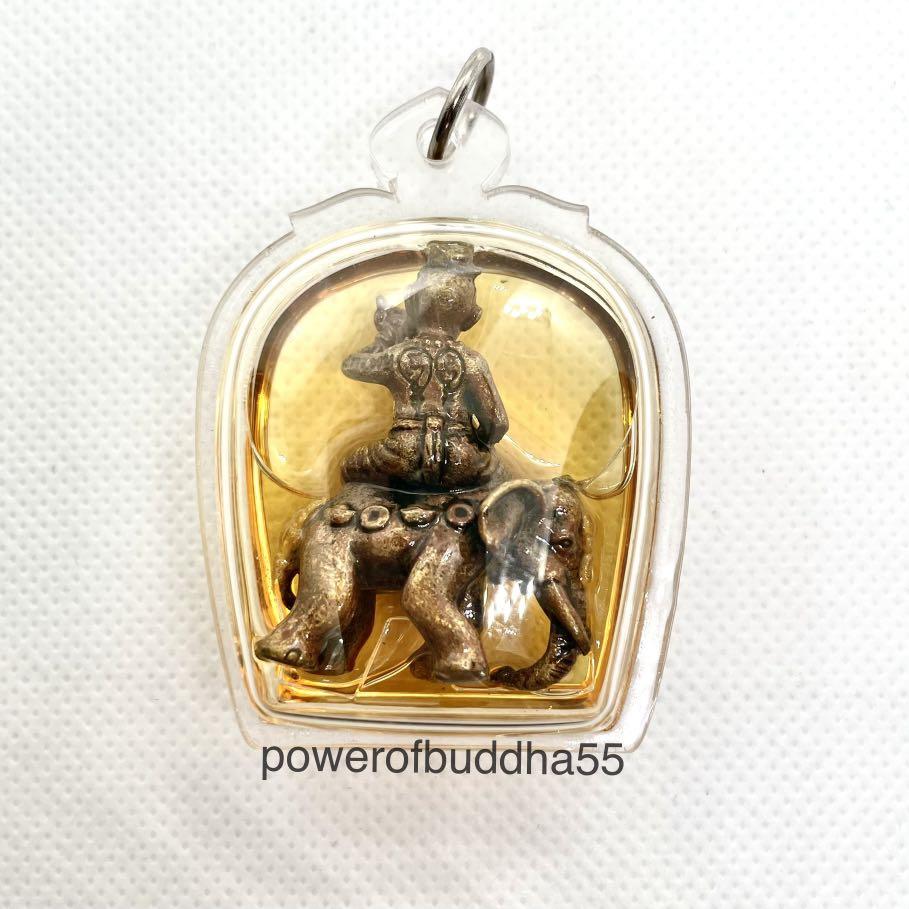Kuman Thong with Lucky Conch Shell Riding Elephant Oil in Casing Thai ...