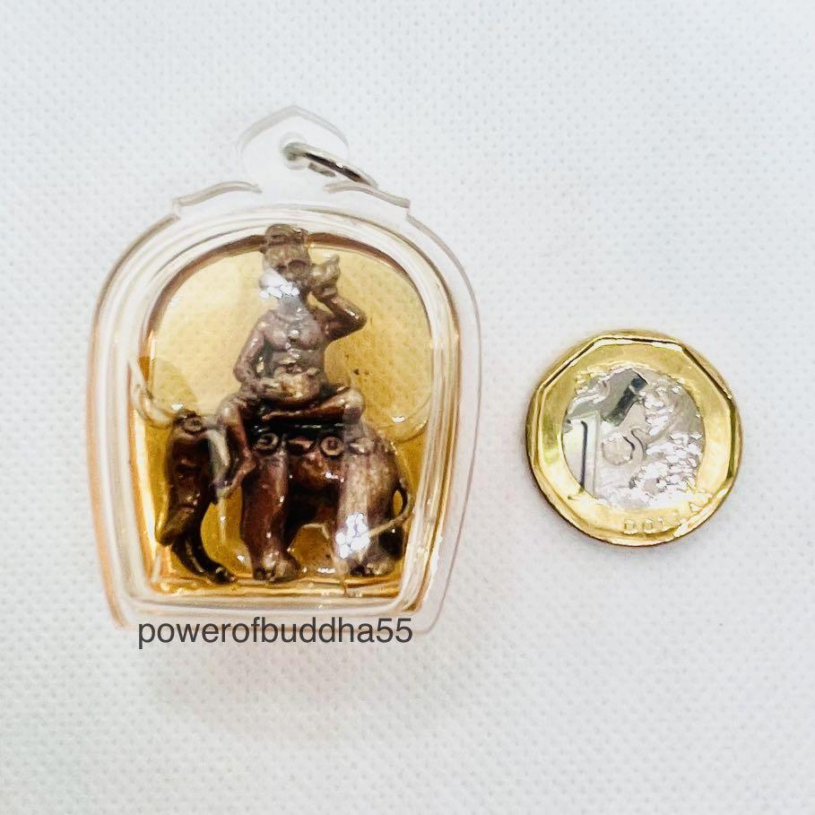 Kuman Thong with Lucky Conch Shell Riding Elephant Oil in Casing Thai ...