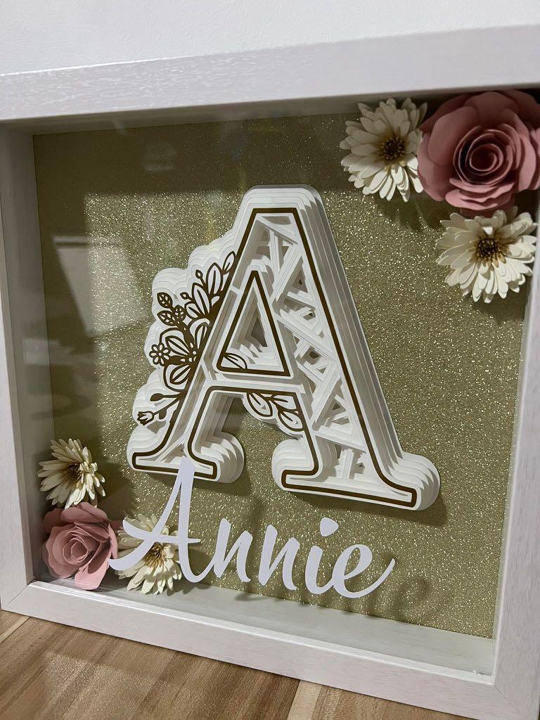 Layered Alphabet Shadow Box, Hobbies & Toys, Stationery & Craft ...