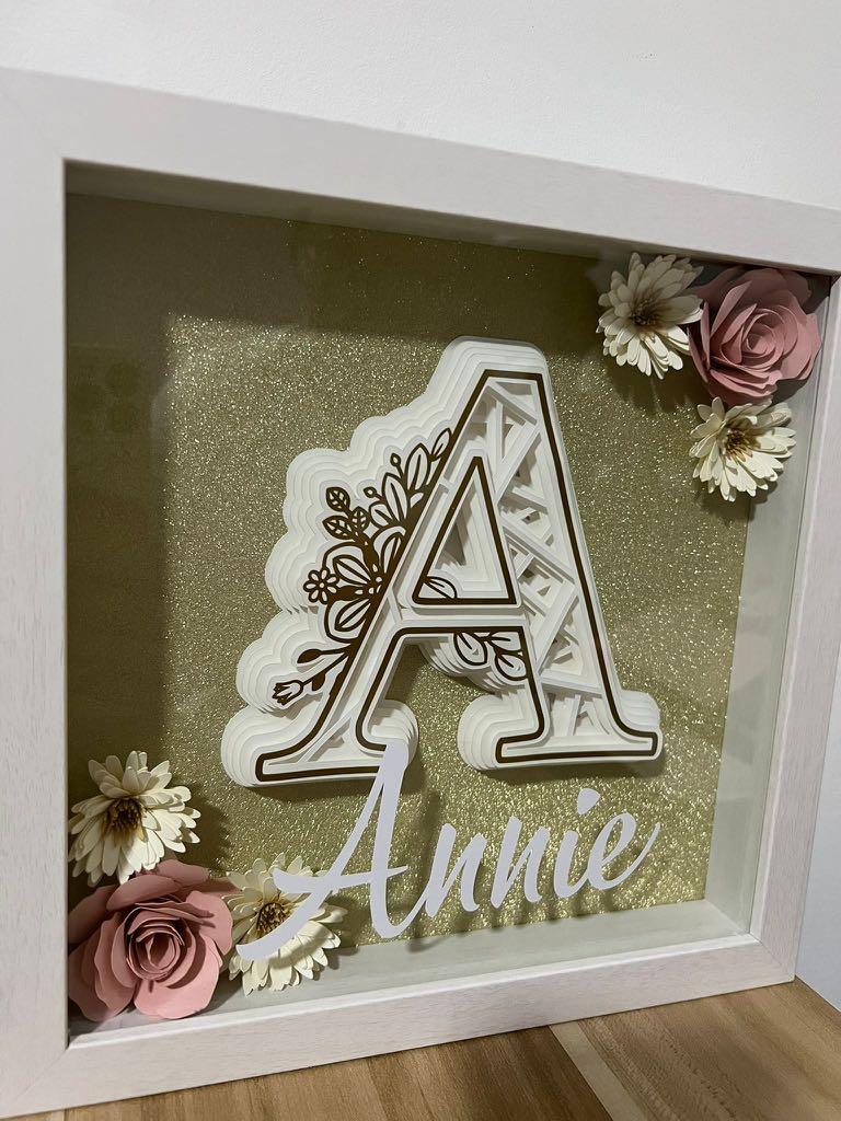 Layered Alphabet Shadow Box, Hobbies & Toys, Stationery & Craft ...