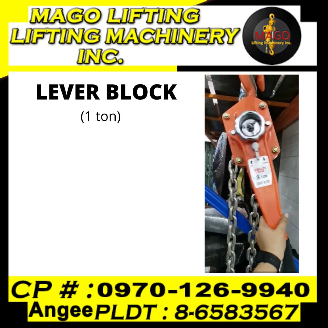 Lever Block (1 ton), Commercial & Industrial, Construction Tools ...