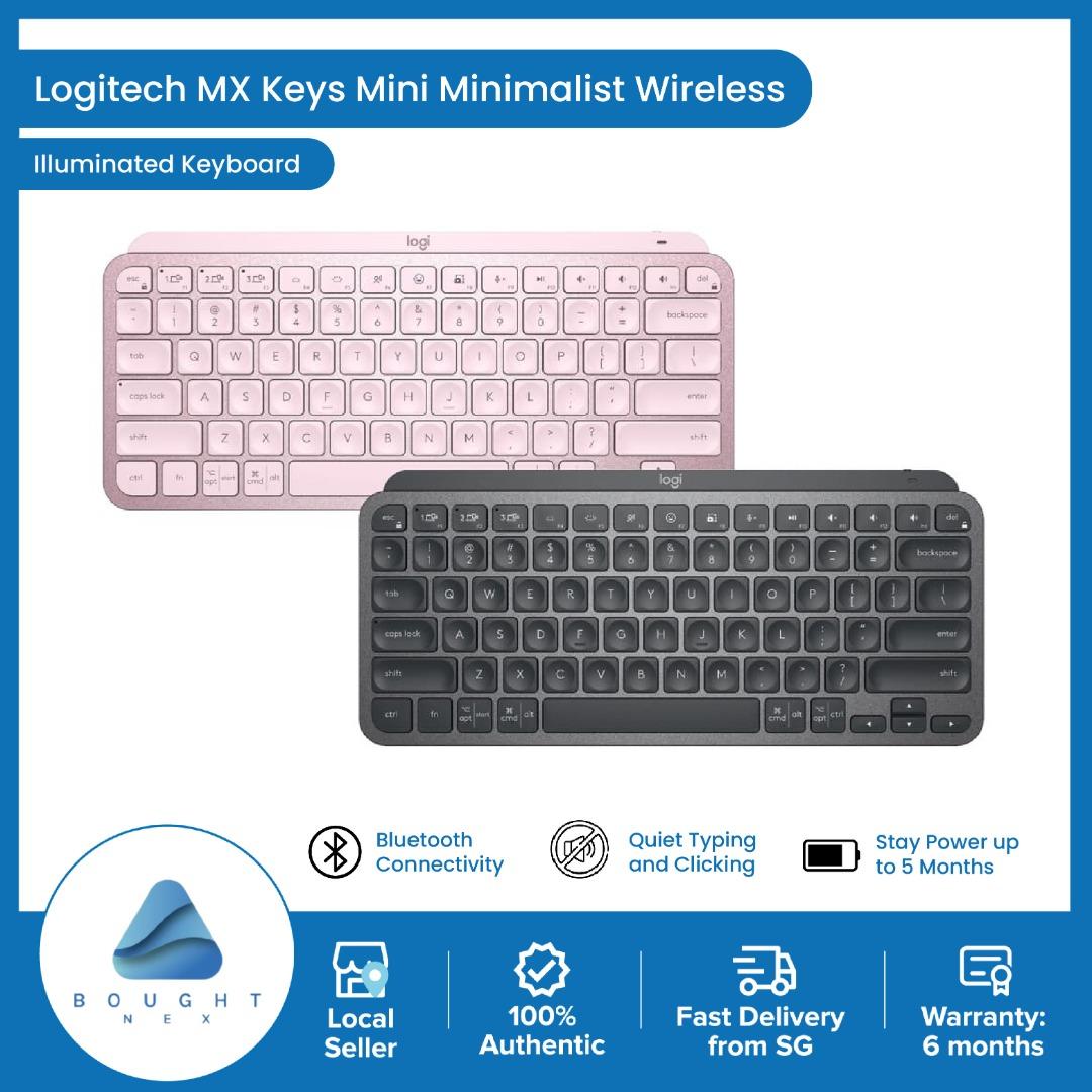 Logitech MX Keys Mini Minimalist Wireless Illuminated Keyboard compact ...