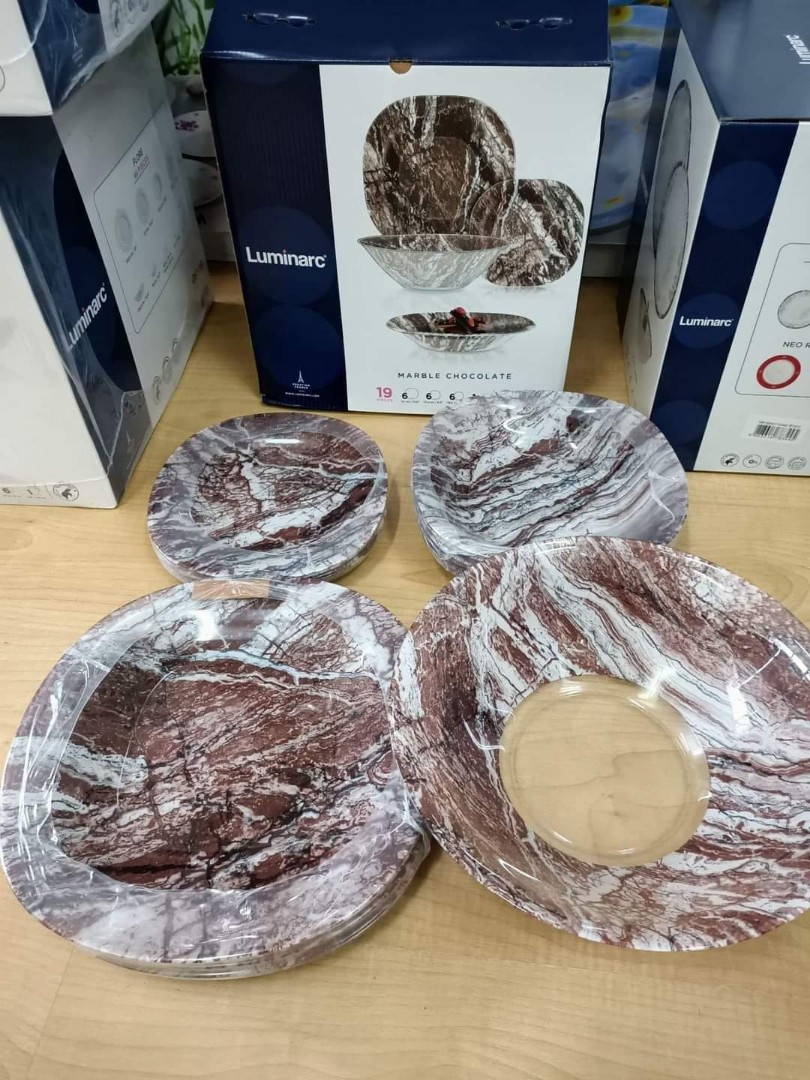 LUMINARC MARBLE CHOCOLATE #fyp #foryoupage, Furniture & Home Living ...