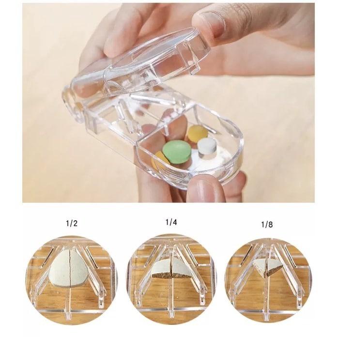 Medicine Pill Holder Splitter Pill case portable divider cutting tool ...