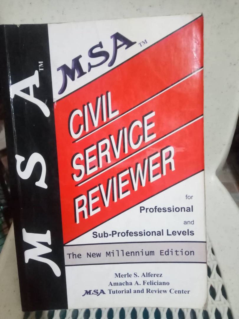 MSA CIVIL SERVICE REVIEWER, Hobbies & Toys, Books & Magazines ...