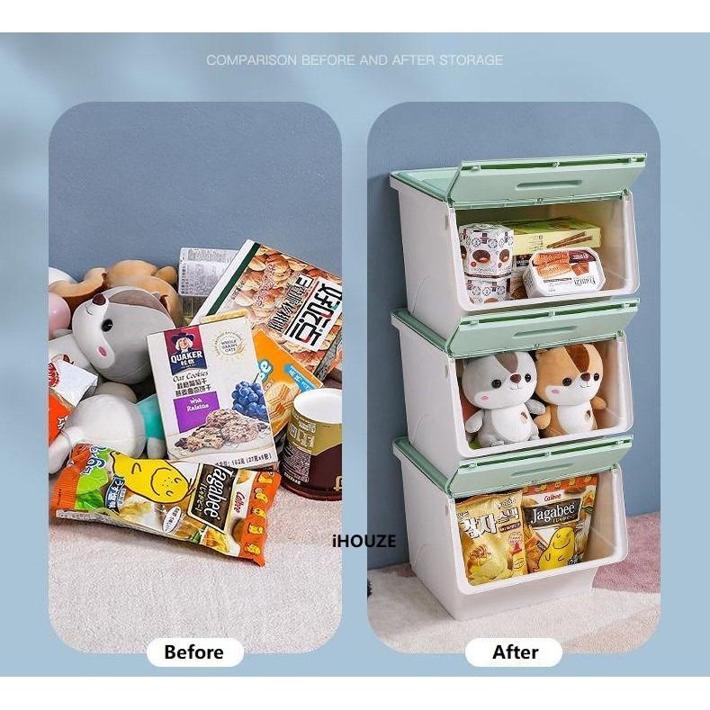 Multipurpose 35L Storage Box Stackable Plastic Wardrobe Drawer Rack ...