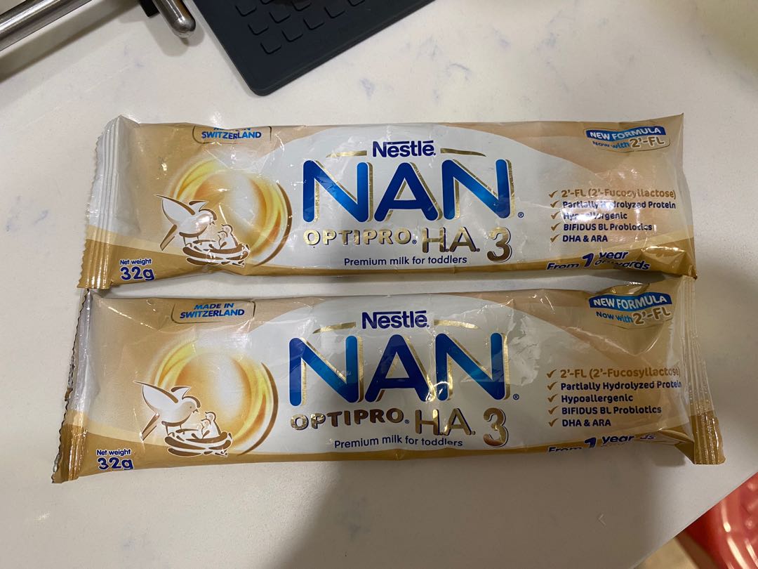 NAN HA3 formula milk sachets x 2, Babies & Kids, Nursing & Feeding ...