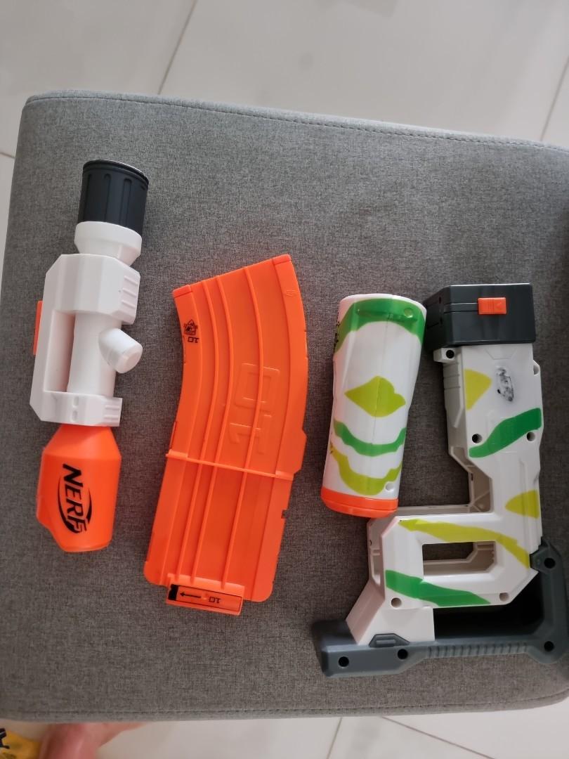 Nerf Modulus attachments scope magazine suppresor and back rest ...