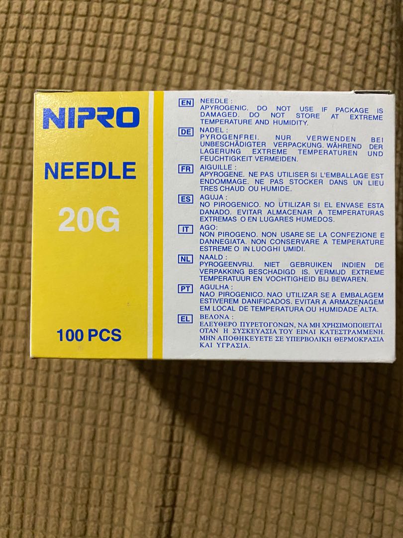 Nipro 20G needles, Health & Nutrition, Medical Supplies & Tools on ...