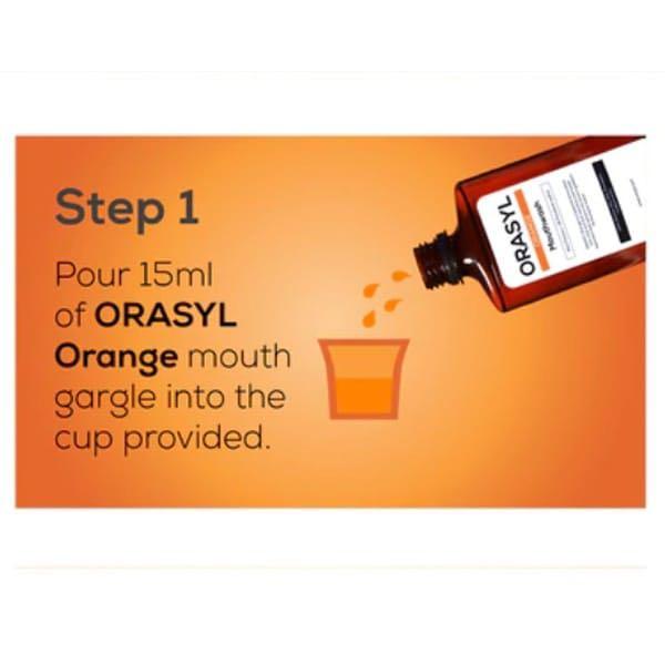 ORASYL Orange Antiseptic Mouthwash (1% povidone Iodine) 250ml, Beauty ...